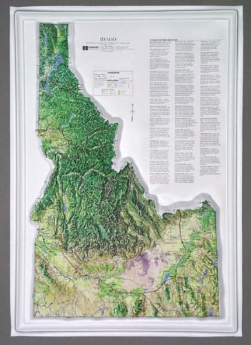 Idaho Raised Relief Map: Hubbard Scientific: Amazon.com: Books