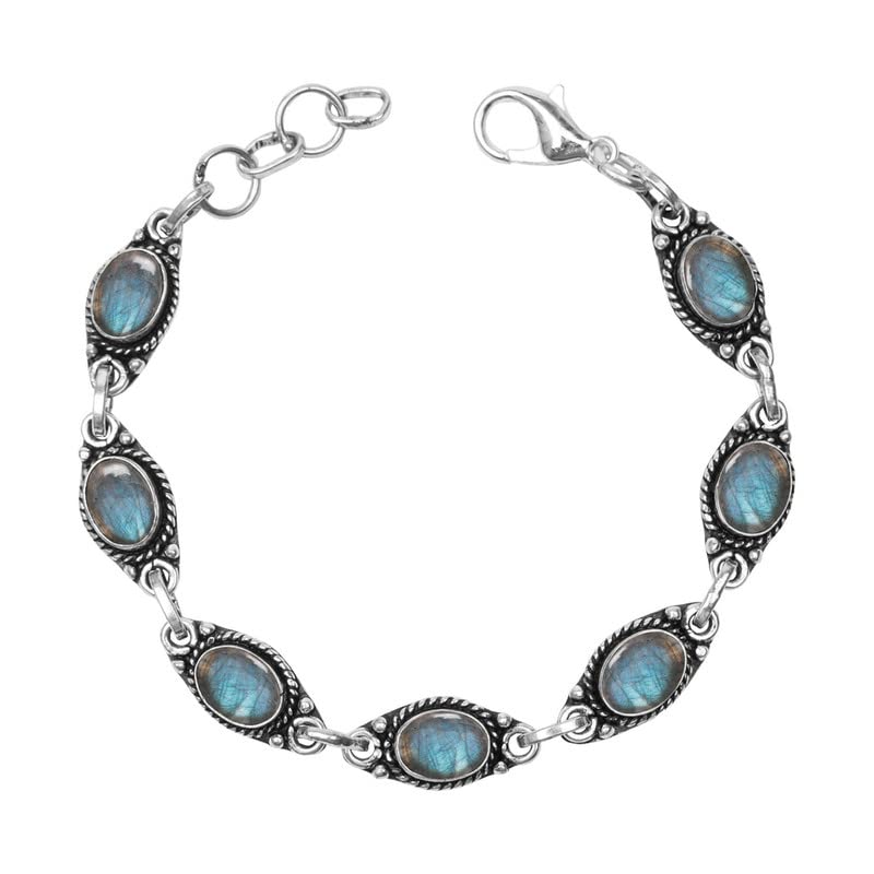 Amazon.com: Labradorite Stone Bracelet, Handmade Bracelet for Women ...