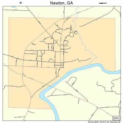 Amazon.com: Large Street & Road Map of Newton, Georgia GA - Printed ...