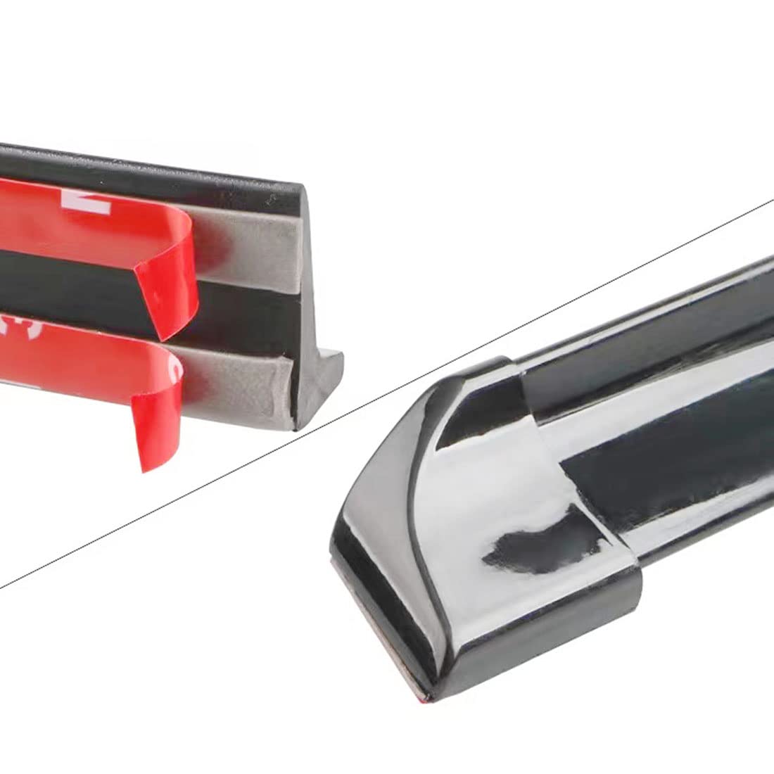 Snapklik.com : Gloss Black Car Trunk Spoiler Lip Kit, 4.9ft/1.5m ...