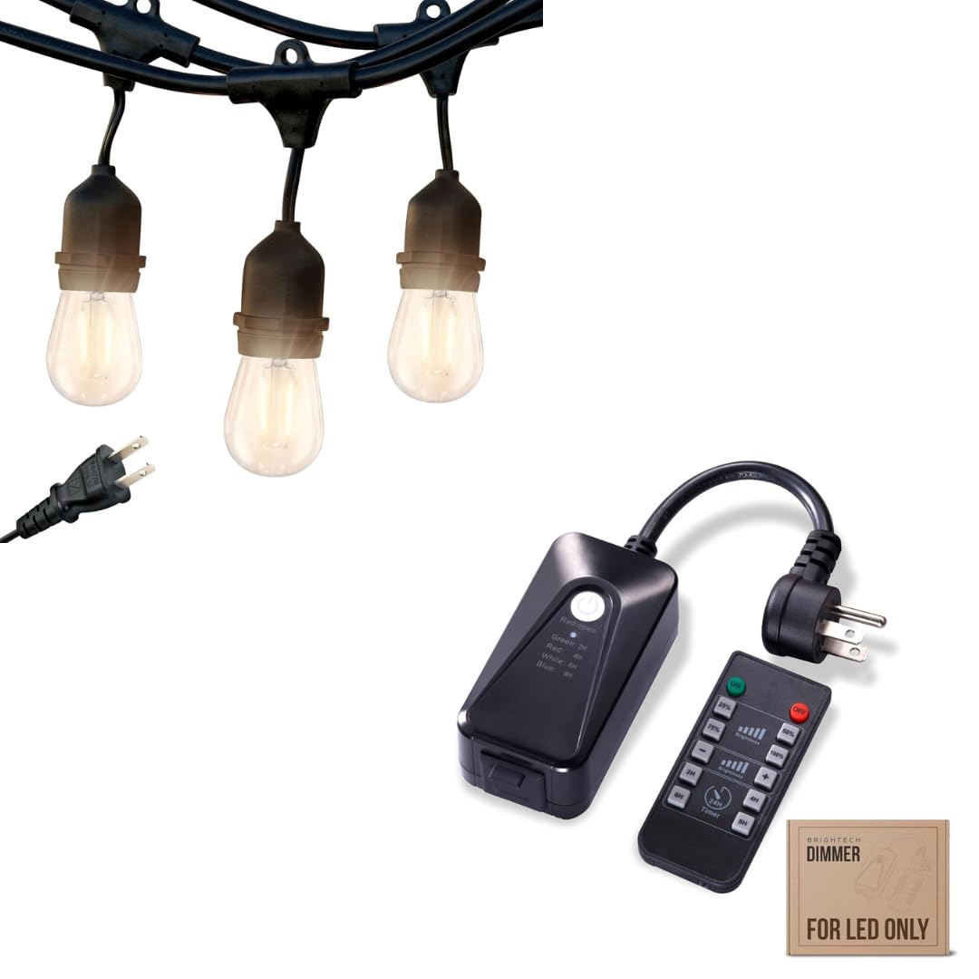 Amazon.com : Brightech Bundle: Ambience Pro Waterproof LED Outdoor String Lights - Hanging ...