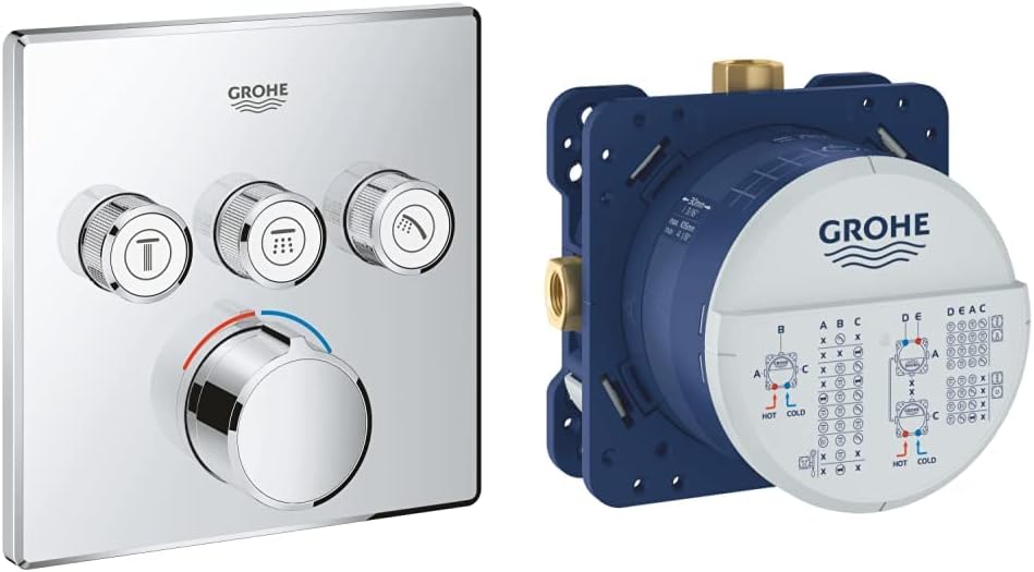 GROHE Smartcontrol - Unterputzmischer mit 3 Absperrventilen & Rapido ...