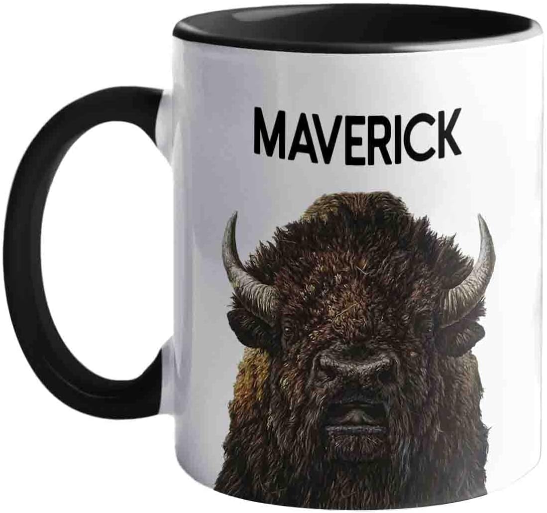 Amazon.com: American Buffalo Bison Accent Mug 11 Oz, Personalized ...