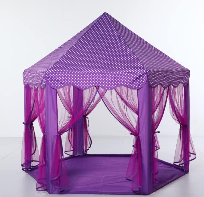 Amazon.com: Purple Princess Castle Tent for Girls with Fairy Star ...