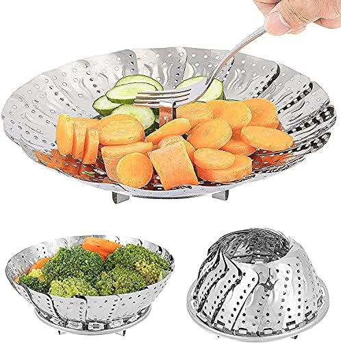 KOSHIYA MART Stainless Steel Veggie Steamer Basket Food Steamer ...