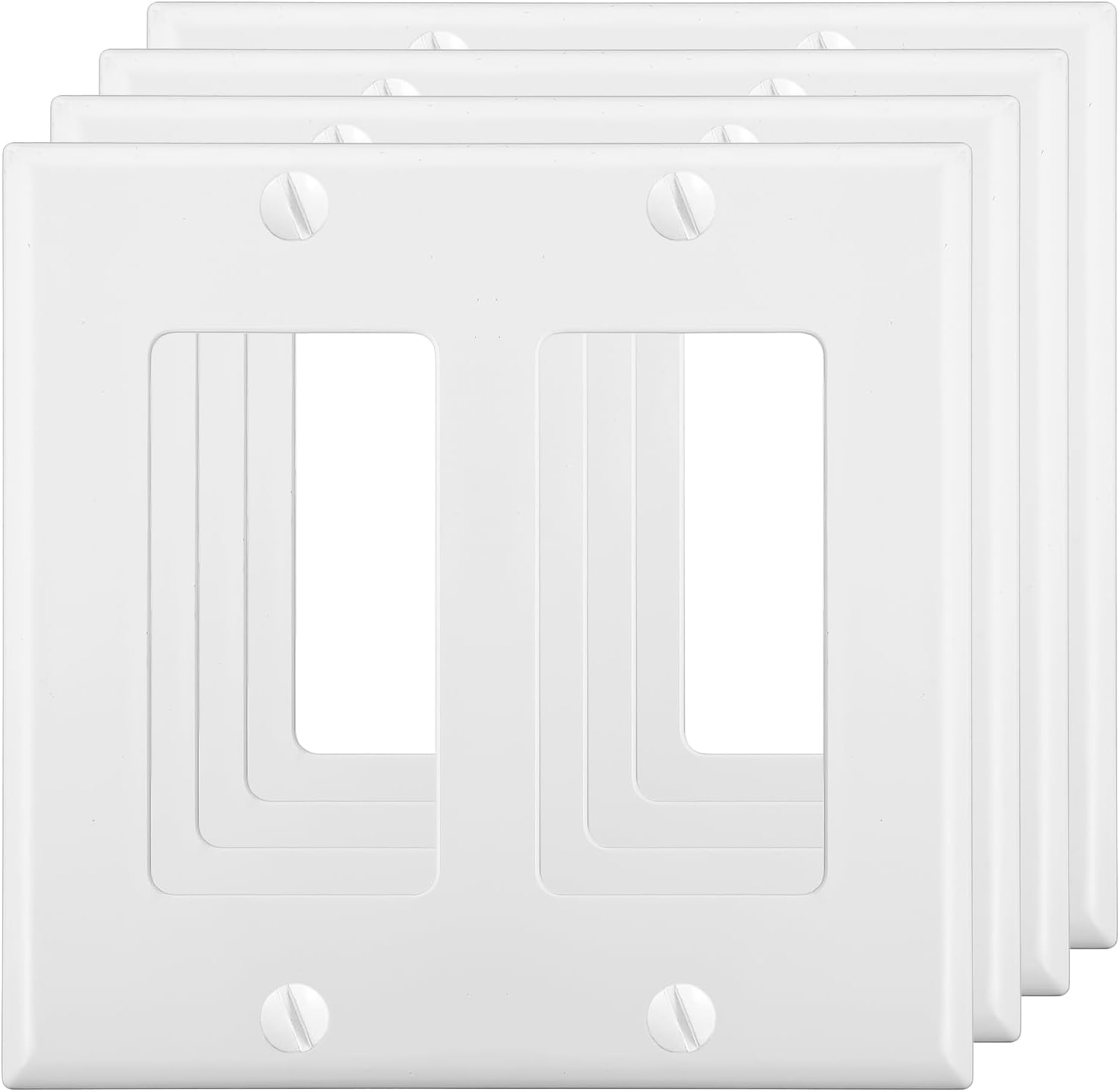 Amazon.com: 2-Gang Double Light Switch Cover Plate Decorator Wall ...