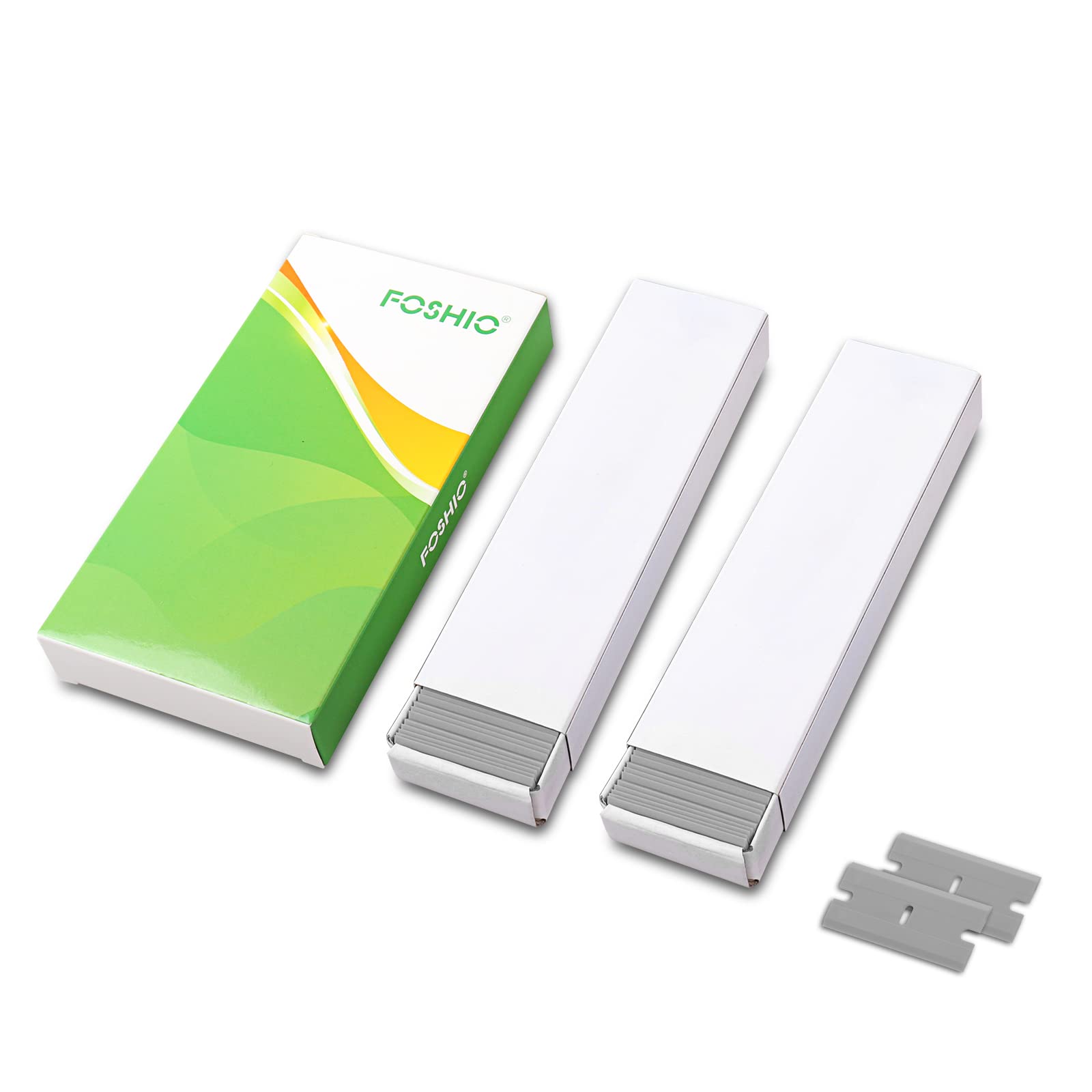 Plastic Razor Blade Scraper FOSHIO 200-Pack Plastic Razor Blades ...