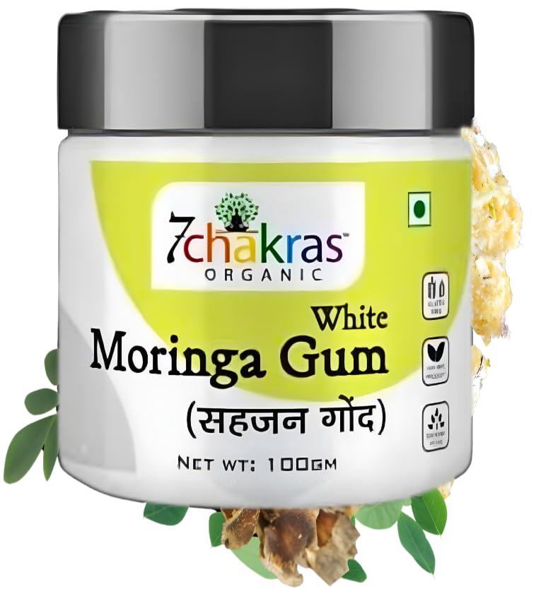 7 chakras ORGANIC Moringa Gum-100Gm | Safed Moringa Gond | Treats ...