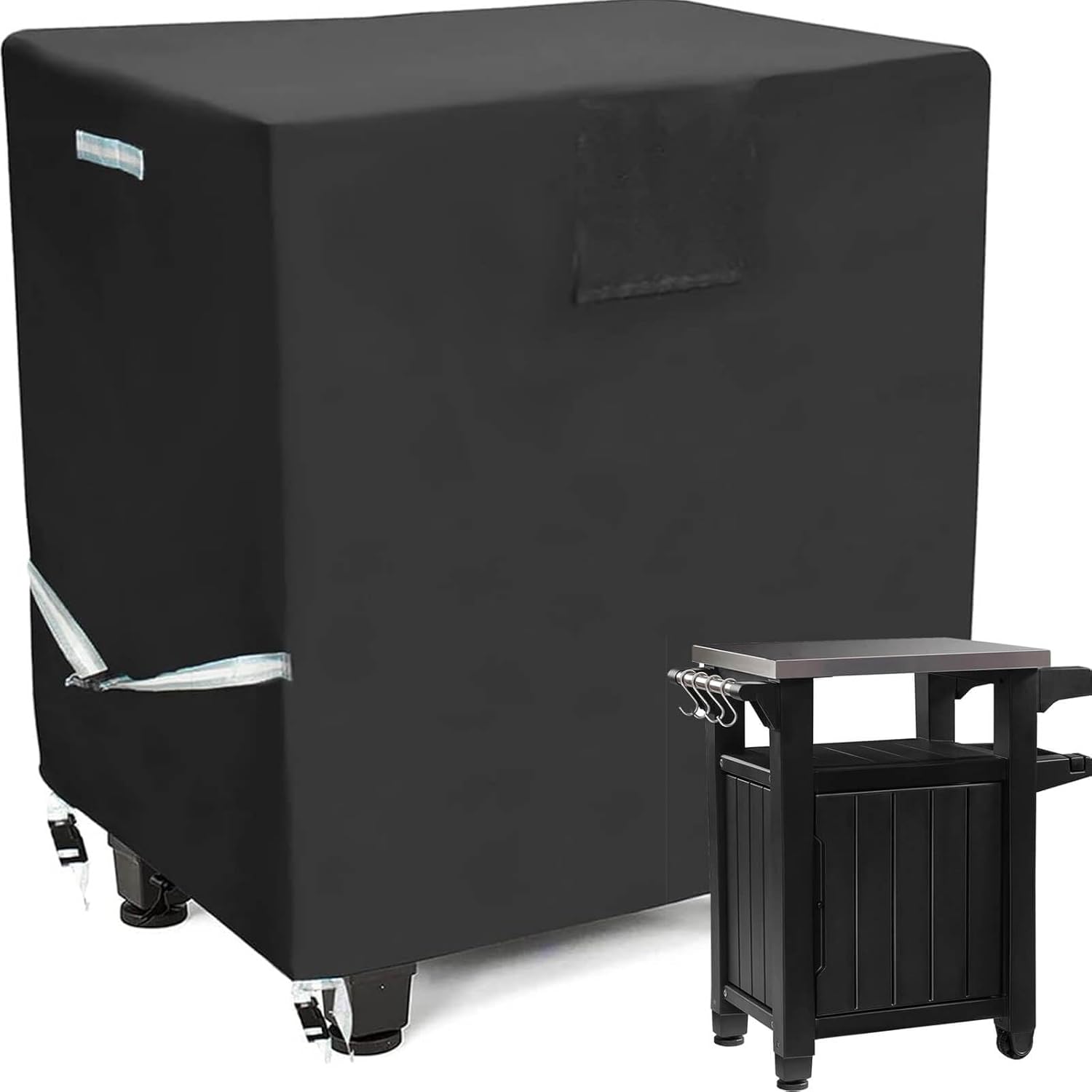 Amazon.com : Outdoor Grill Cart Prep Table Cover 600D for 30-inch Keter ...