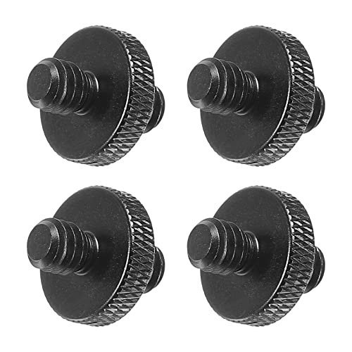 PATIKIL Mic Stand Adapter 1/4 Male to 1/4 Male Thread Tripod Screw ...