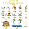 Amazon.com: Whaline 63Pcs Christmas Nativity Bulletin Board Decorations ...