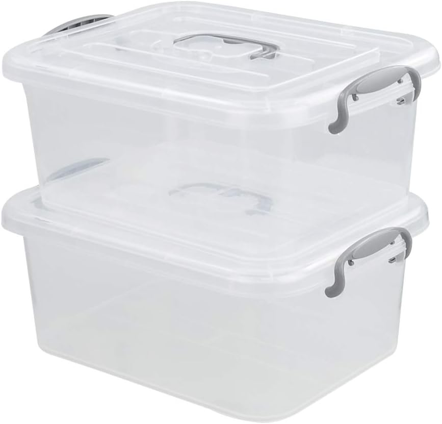 Amazon.com - Ortodayes Clear Storage Boxes with Lids, 8 Liter Storage ...