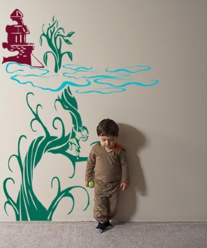 Stickerbrand© Kid Friendly Vinyl Wall Art Kids Room Beanstalk Wall ...