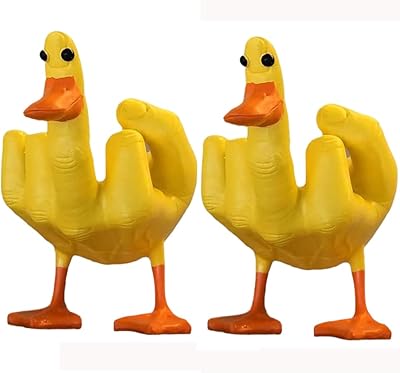Amazon.com: Middle Finger Duck Figurines Home Decor Funny Duck You ...