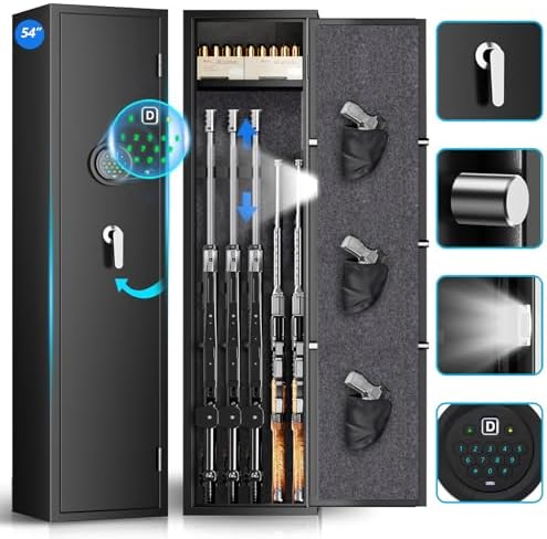 Amazon.com: 4-5 Gun Safe for Home Rifle and Pistols, Electronic Rifle ...