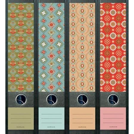 Ordnerrücken breit 4er Set Ordner Pattern III Muster Ordner Aufkleber ...