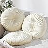 Amazon.com: Namalu Round Throw Pillow 13.8 Inch Decorative Round Velvet ...