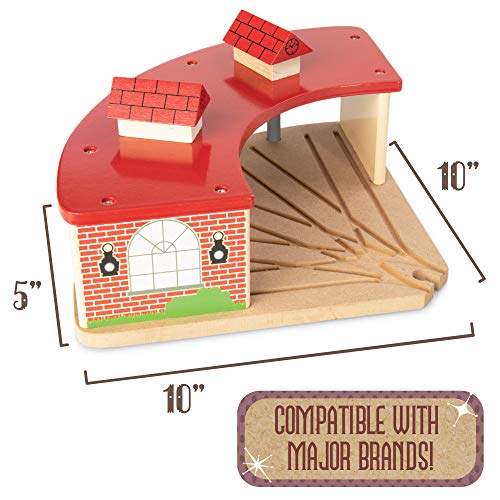 Wooden Train Track Train Garage - Train Storage Garage for Wooden Train ...