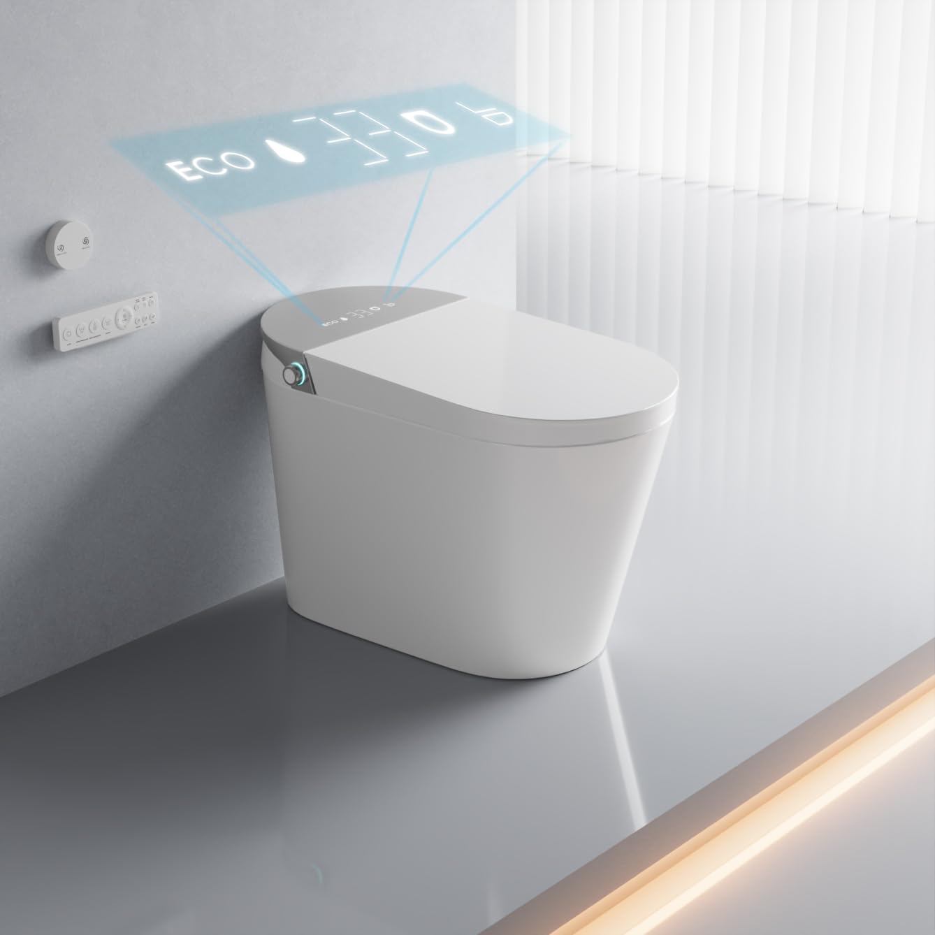 Smart Toilet, MIJIC Tankless Elongated Toilets, Auto Open and Close ...
