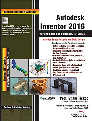 Amazon.com: Autodesk Inventor 2016 for Engineers and Designers, 16ed ...