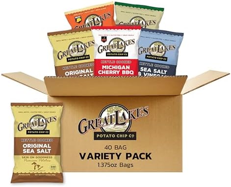 Amazon.com: Great Lakes Potato Chip Co. Variety Pack of Kettle Cooked ...
