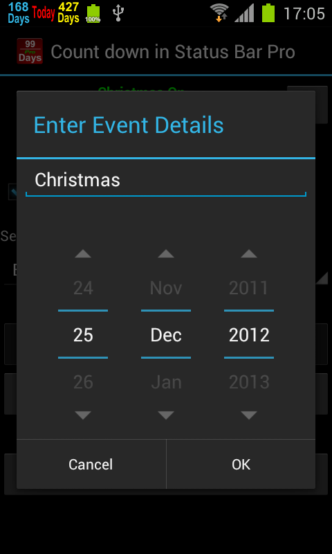 Countdown In Status Bar Pro - App on Amazon Appstore