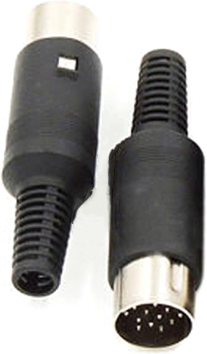 Amazon.com: FASTROHY 2Pcs DIN Plug 13 Pin Male Inline Audio Adapter Cable Connector, Black ...