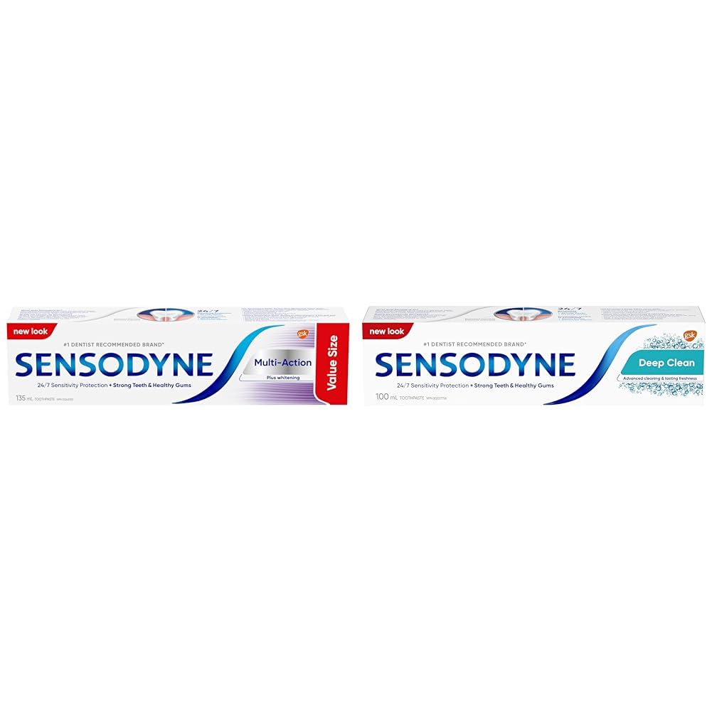 Sensodyne Multi-Action Toothpaste and Deep Clean Daily Toothpaste ...