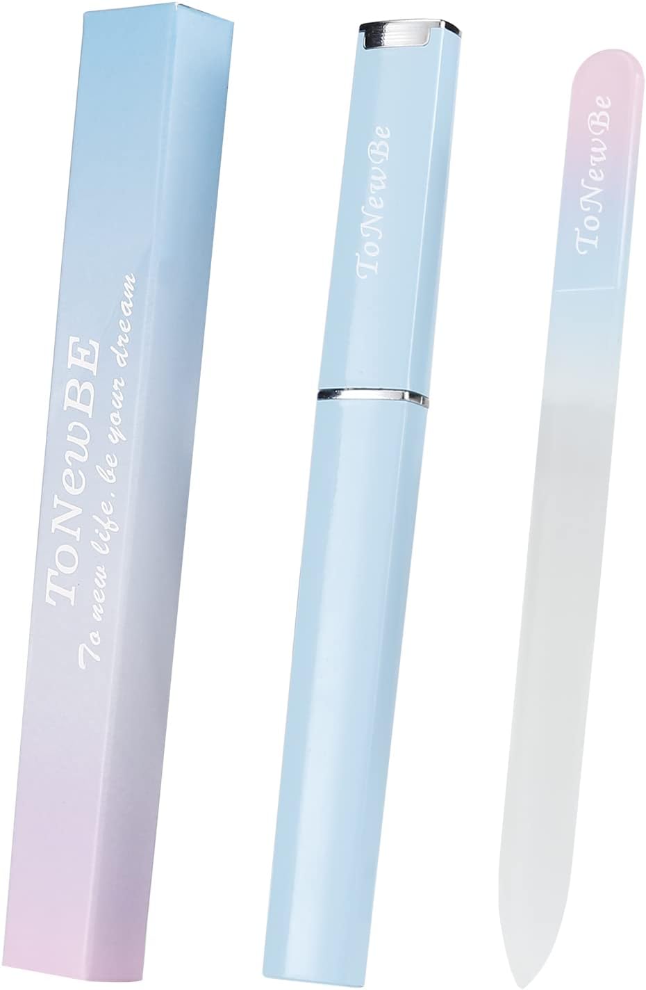 Amazon.com : Glass Nail Files Cuticle Trimmer Set, Manicure Fingernail ...