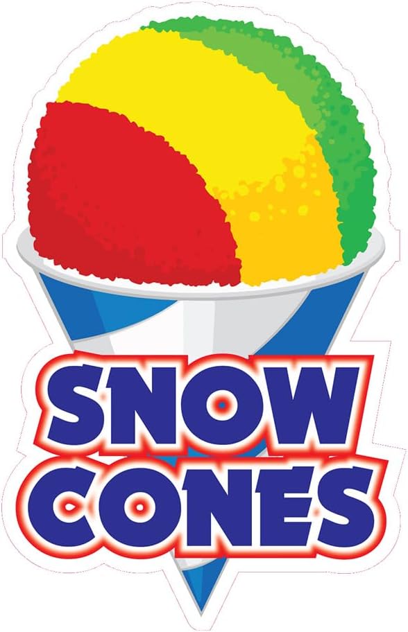 Amazon.com : Snow Cones 12" Concession Decal Sign cart Trailer Stand ...