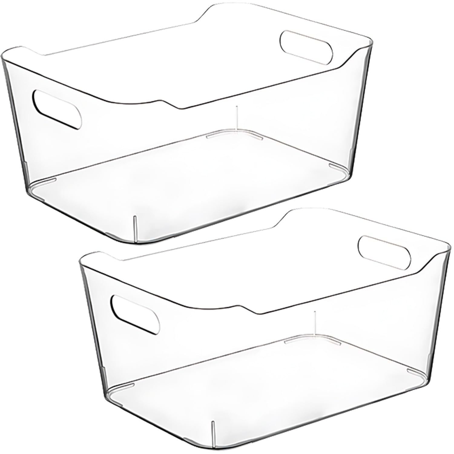 Amazon.com: Clear Extra Large Plastic Storage Bins, Pantry Organizers ...