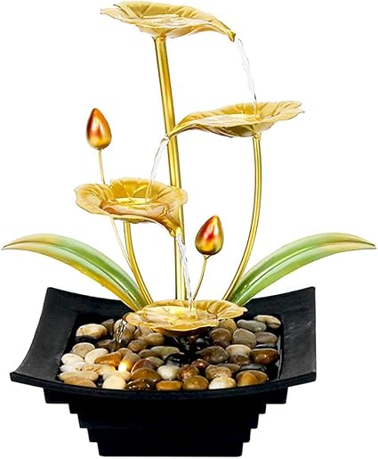 Amazon.com: Lotus 3 Tier Metal USB Powered Mini Desktop Waterfall ...