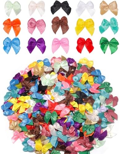 Amazon.com: FavoritBow 300PCS Mini Satin Ribbon Bows for Crafts DIY ...