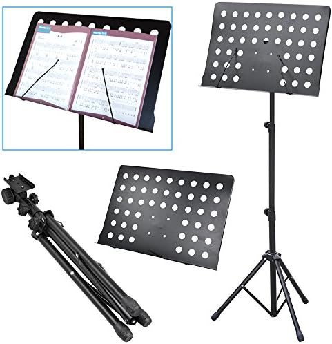 AKORD Metal Adjustable Sheet Music Stand Holder : Amazon.co.uk: Musical ...