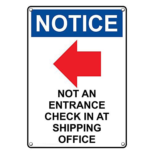 Amazon.com: Weatherproof Plastic Vertical OSHA Notice Not an Entrance ...