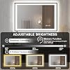 Amazon.com: EchosLife 44x30 Bathroom Light up Mirror, Black Double ...