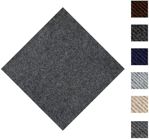 24"x 24" Carpet Tile Peel and Place Hobnail (60sq.ft.) 15 tiles (Chestnut) - Amazon.com