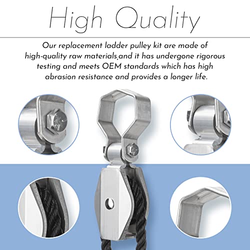 Snapklik.com : Extension Ladder Pulley Kit Replacement For Werner 31-12 ...