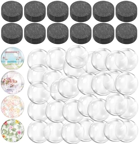 Amazon.com: 124pcs Craft Magnets Glass w Adhesive Backing and ...