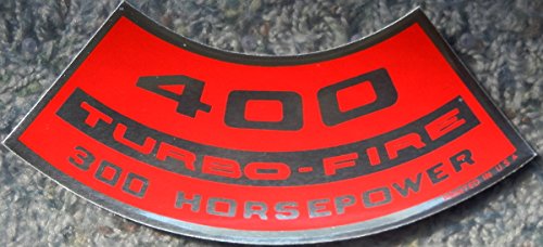 CHEVY 400 TURBO-FIRE 300 HP - HORSEPOWER AIR CLEANER TOP LID DECAL ...