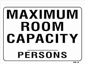 Amazon.com: MAXIMUM ROOM CAPACITY ____ PERSONS 10x14 Heavy Duty Plastic ...