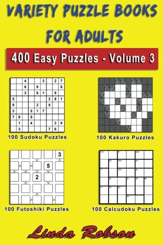 Buy Variety Puzzle Books for Adults. Sudoku, Kakuro, Futoshiki ...