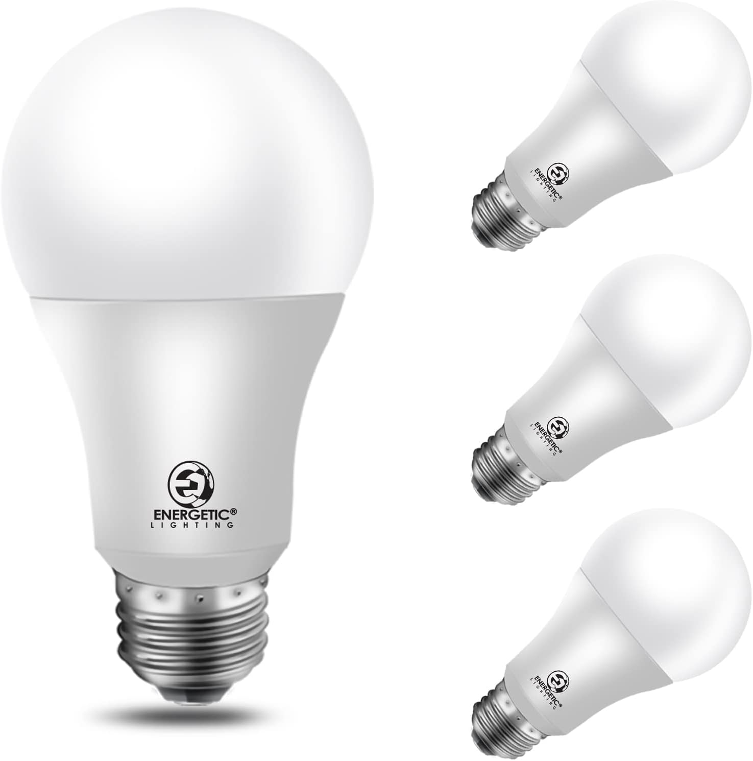Feit Electric A19 100W Equivalent LED Light Bulbs, Dimmable, 3000k ...