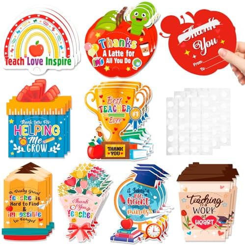 Amazon.com: HOWAF 24pcs Teacher Appreciation Gift Card Holders, Thank ...