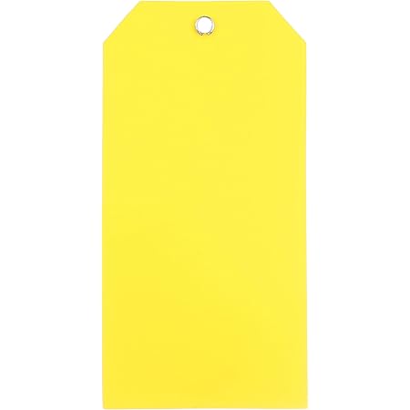 Amazon.com : CleverDelights Yellow Plastic Tags - 4.75" x 2.375" - 50 ...