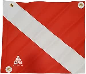 Amazon.com : Soflo Spearfishing 16"x14" Diver Down Flag - with ...