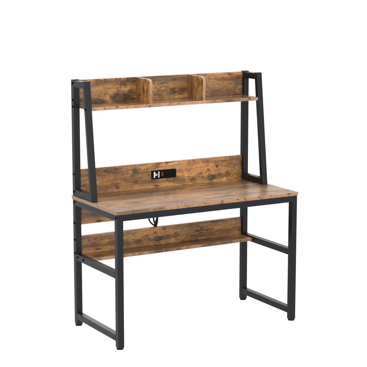 Yaheetech 47 in Modern Computer Desk with Power Outlets and 2 USB Ports ...