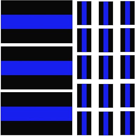 Amazon.com - Reflective Blue Lives Matter License Plate Sticker - Pack ...