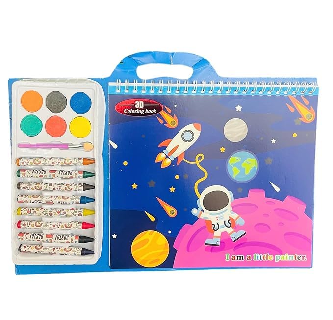 Economical Store 91 Space Print Pack of Crayons and Poster Colors Set ...