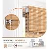 Amazon.com: LazBlinds No Tools No Drill Cordless Bamboo Roman Shades ...